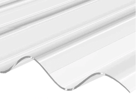 Corrugated polycarbonate clear roof panel